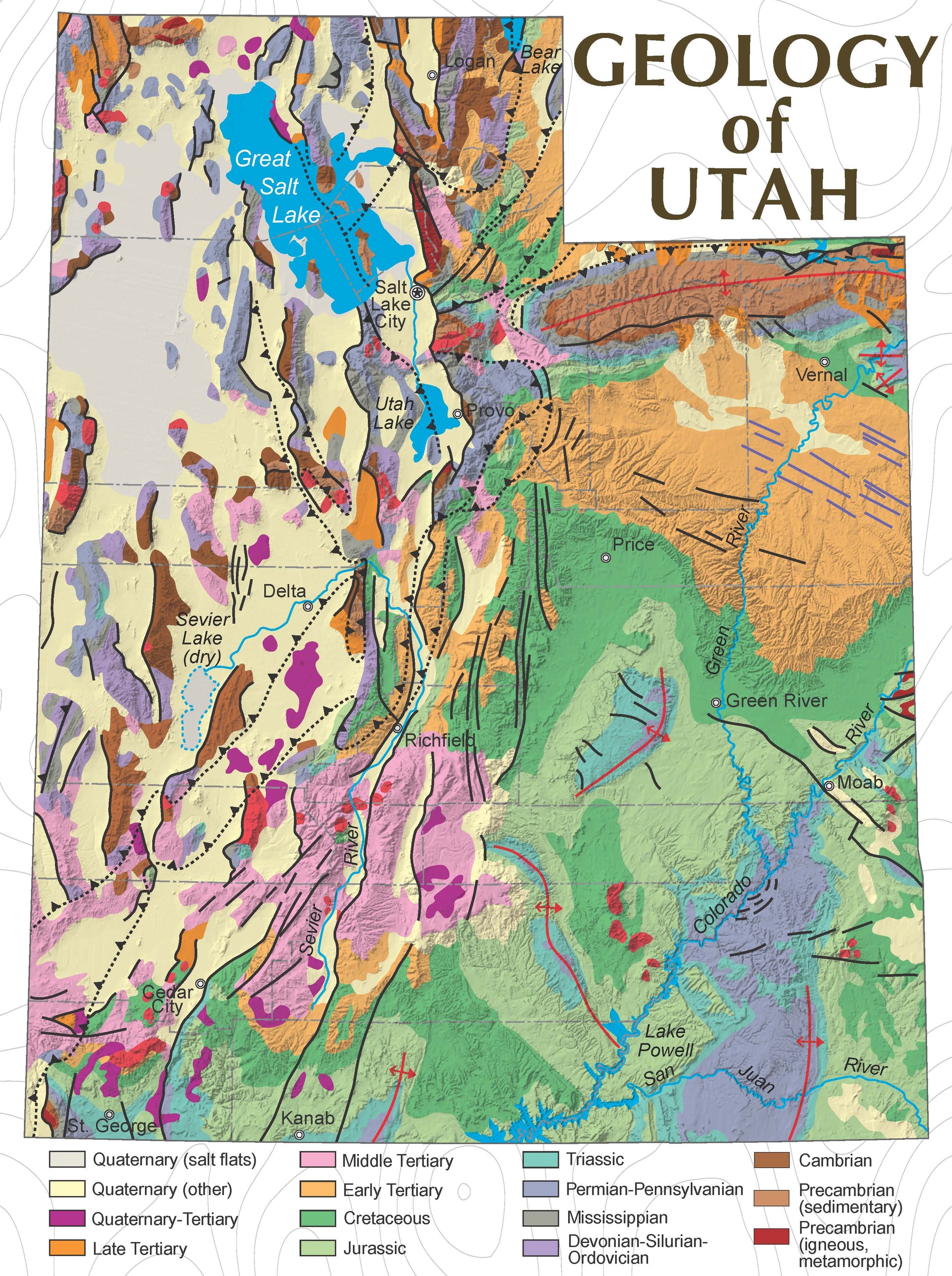 Utah Map and Bookstore Puzzles – The Natural Resources Map & Bookstore