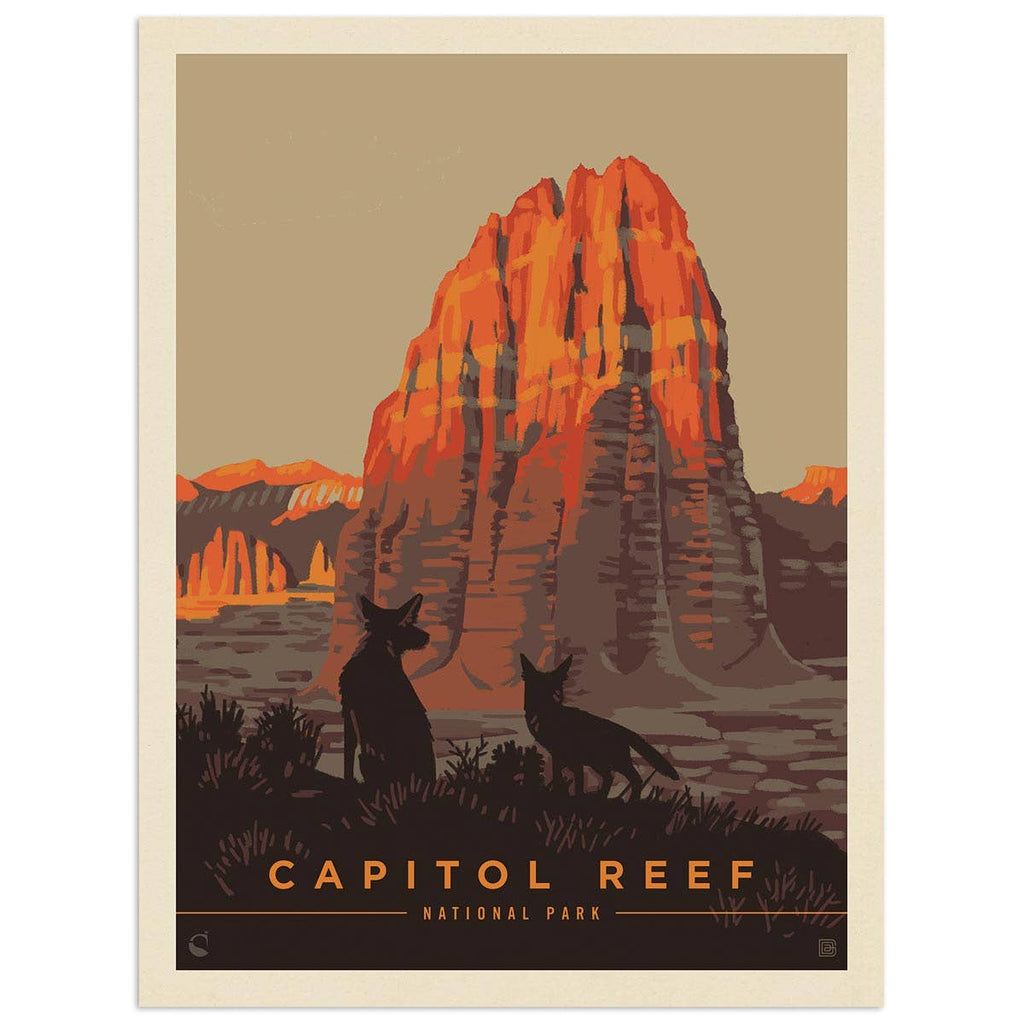 Capitol Reef National Park Utah Wall Decal – Natural Resources Map ...